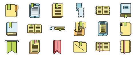 Bookmark Icon Outline Vector Dictionary Book 42522199 Vector Art At