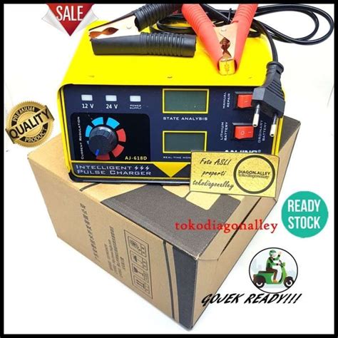 Promo Alat Stroom Aki Portable Mobil Motor Accu Charger Lcd Regulator Diskon 15 Di Seller