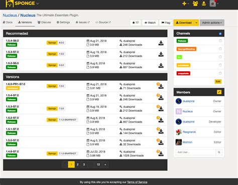 multiple recommended versions · issue 213 · spongepowered ore · github