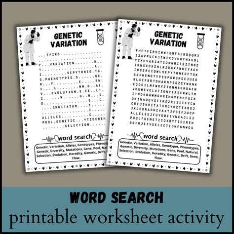 Genetic Variation Word Search Puzzle Worksheet Activity Made By Teachers