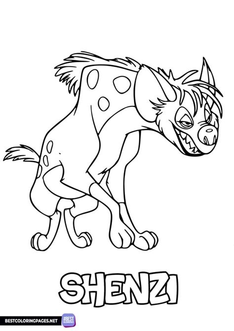 Shenzi Lion King Coloring Page Free Printable Coloring Pages