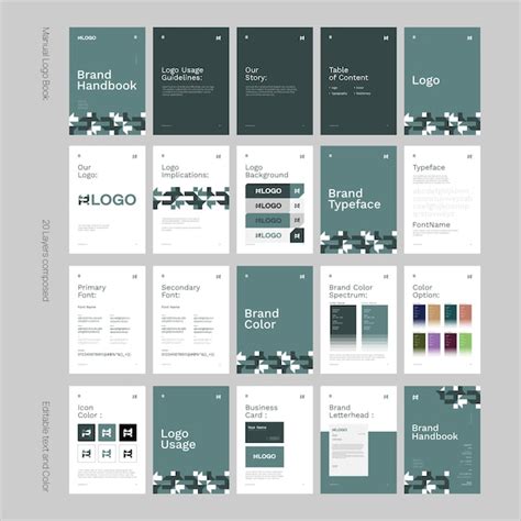 Premium Vector Corporate Identity Guide Book Template