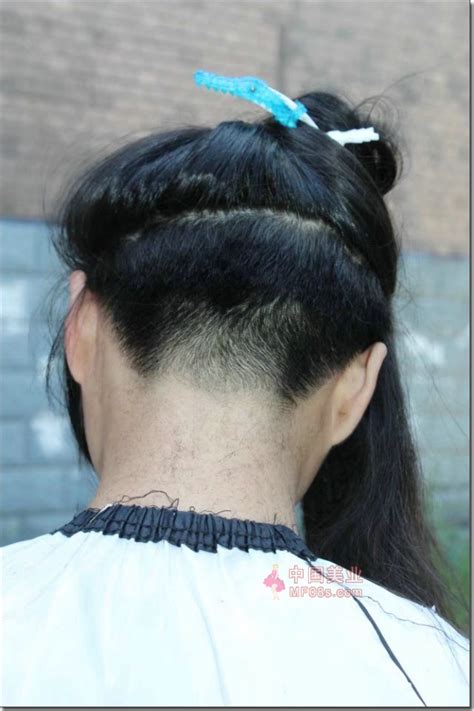 剪去乡村姑娘自然黑发 上帝之手410 8 中国长发