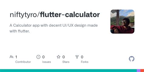 Github Niftytyro Flutter Calculator A Calculator App With Decent Ui Ux Design Made With Flutter