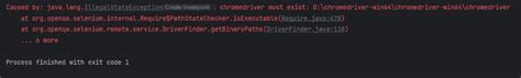 Java Selenium Chromedriverexe Does Not Exist Illegalstateexception