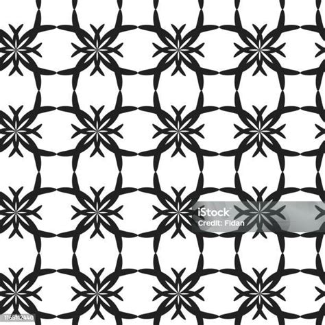원활한 벡터 배경 흑백 반복 패턴 디자인 직물 직물 커버 포장에 대한 추상 벽지 건축물에 대한 스톡 벡터 아트 및 기타 이미지