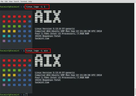 Linuxlogo Print Color Ansi Logos Of Linux Distributions