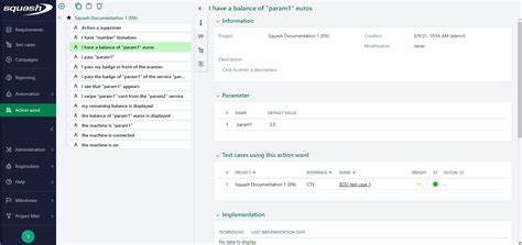 conceive automated tests squash documentation