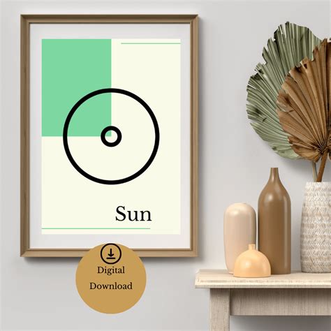 Sun A4 Printable Poster Spiritual Shop