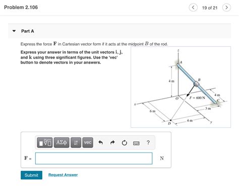 Solved Problem Of Part A Express The Force F Chegg Com