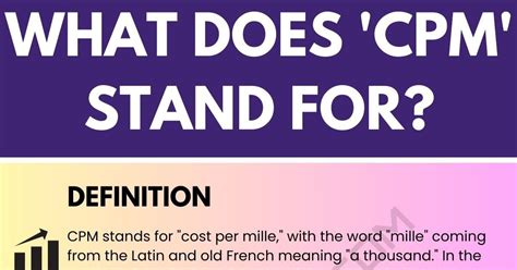 CPM Meaning What Does CPM Mean ESL