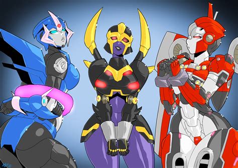 Rule 34 3girls Arcee Arcee Prime Ass Big Ass Big Breasts Big Butt
