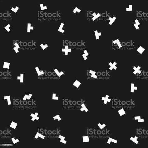 원활한 추상 패턴 흑백 혼란스러운 픽셀 요소입니다 직물 직물 디자인 커버를위한 세련된 기하학적 배경 0명에 대한 스톡 벡터 아트 및 기타 이미지 Istock
