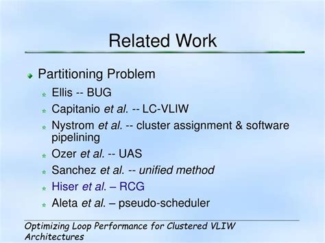 Ppt Optimizing Loop Performance For Clustered Vliw Architectures