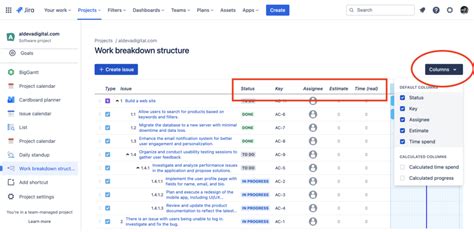 How To Showhide Issue Columns Aldeva Digital