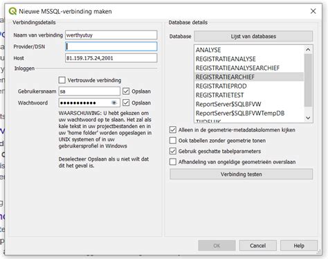 Sql Server Qgis 314 Can Not Make Mssql Connection Ok Button Grey Out