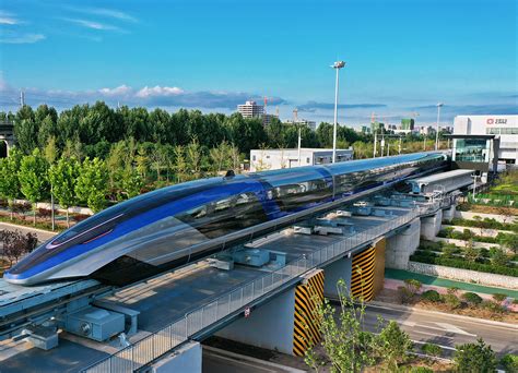 First 600km H High Speed Maglev Train In The World Makes Public Debut