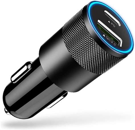 Autolader Usb A Usb C Auto Oplader Usb Usb C Autolader Poorten Auto Lader Bol Com