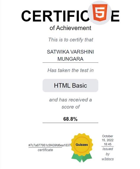 Html Basic W3docs Satwika Varshini M