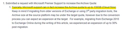 Exchange Hybrid Migrate Large Archive Mailbox Collaboration Spiceworks Community
