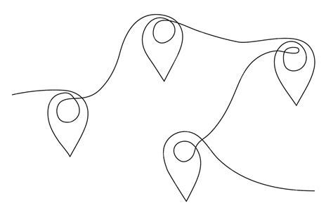 Premium Vector Location Pointers One Line Drawing Continuous Pin Navigation Pointerstravel