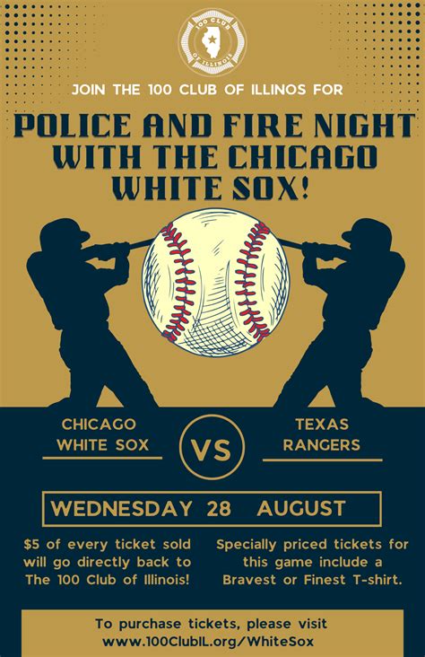 White Sox Police And Fire Night 100 Club Of Illinois