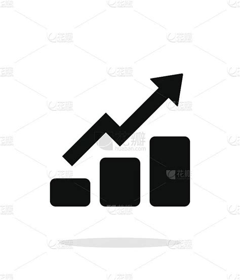 Graph Up Icon On White Background素材 花瓣网