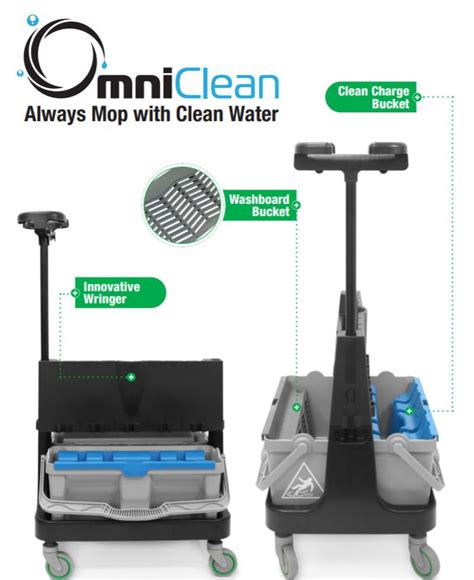 Omni Clean Professional Floor Cleaning Mop And Bucket System