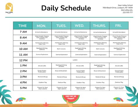 Free Editable Birthday Schedule Template To Edit Online