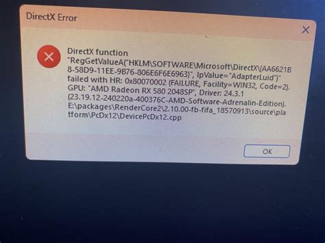 Directx Error I Recently Bought The Game But I Cant Play It Because