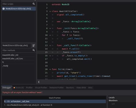Await Keyword Bug · Issue 54299 · Godotenginegodot · Github