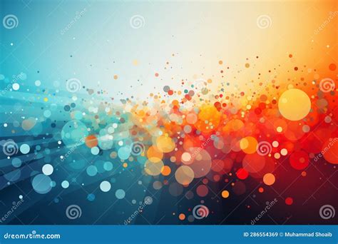 Vibrant Halftone Circles Vector Illustration Featuring Abstract