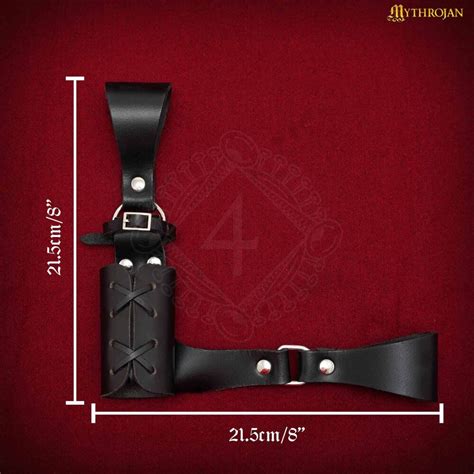 Medieval Leather Sword Frog Universal Rapier Broadsword And Cutlass Holder Black Outfit4events