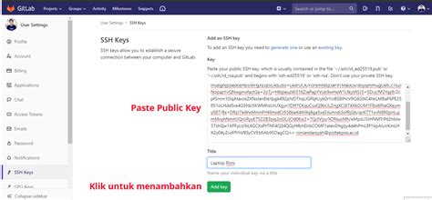 cara mudah konfigurasi ssh key gitlab kampus digital masa gitu roni