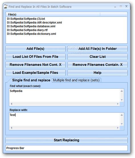 Find And Replace In All Files In Batch Software 70 Download Review Screenshots