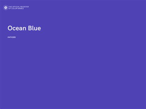Ocean Blue Color 4f42b5 The Official Register Of Color Names