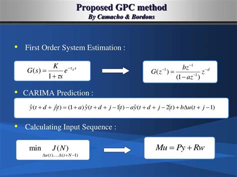 Ppt Generalised Predictive Control Tuning And Implementation Powerpoint Presentation Id943003