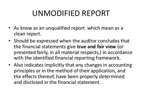 Unmodified Audit Opinion