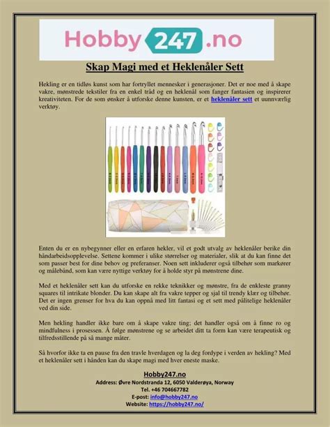 Ppt Skap Magi Med Et Heklenåler Sett Powerpoint Presentation Free