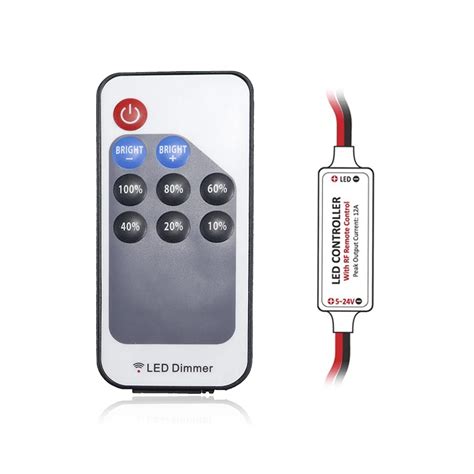 DC V A LED Controller Keys Mini RF Wireless Remote Control Dimmer For SMD
