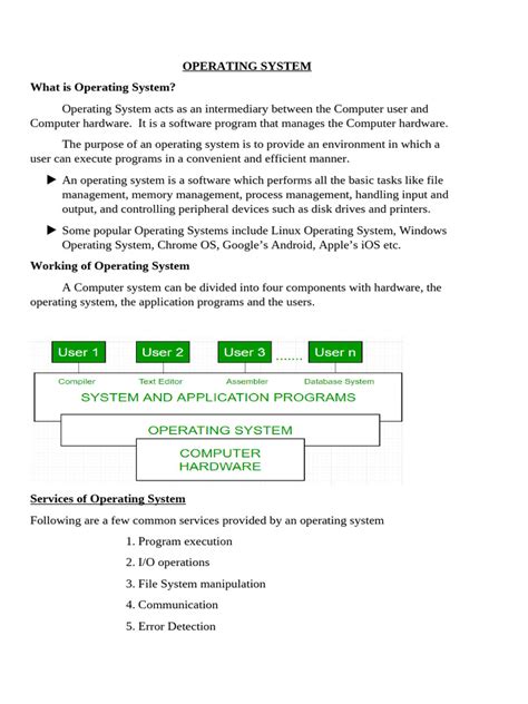 Os Unit I Pdf Operating System Process Computing