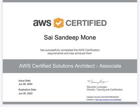 sai sai on linkedin aws solutionarchitect certificate successfully happy