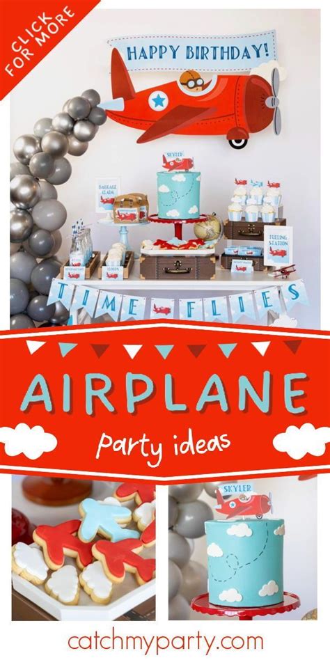 Vintage Airplane Birthday Party Birthday Time Flies Vintage