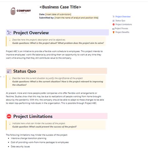 Business Case Analysis Template By ClickUp Business Case Analysis Template By ClickUp