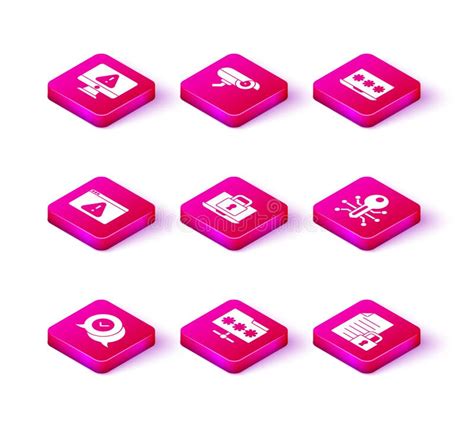 Set Check Mark In Speech Bubble Folder With Password Browser Exclamation Laptop And Lock