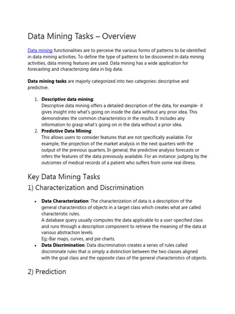 data mining tasks pdf statistical classification data