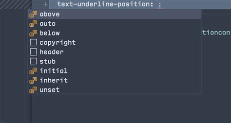 Css Text Underline Position Value Completion Is Wrong Issue Microsoft Vscode GitHub
