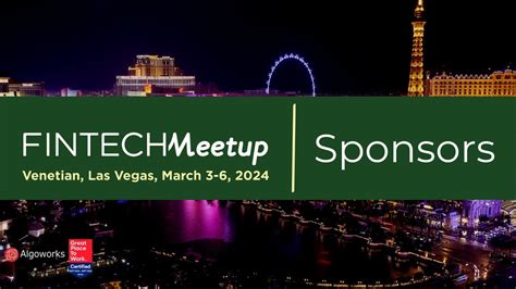 Fintech Meetup 2024 Las Vegas Sponsors Algoworks Youtube