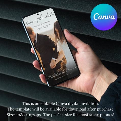 Editable Template Save The Date Template Save The Date Digital Download Electronic Save The