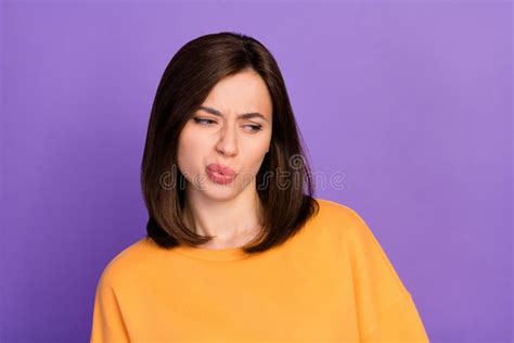 Closeup Photo Of Young Pretty Gorgeous Nice Girlish Lady Wear Orange